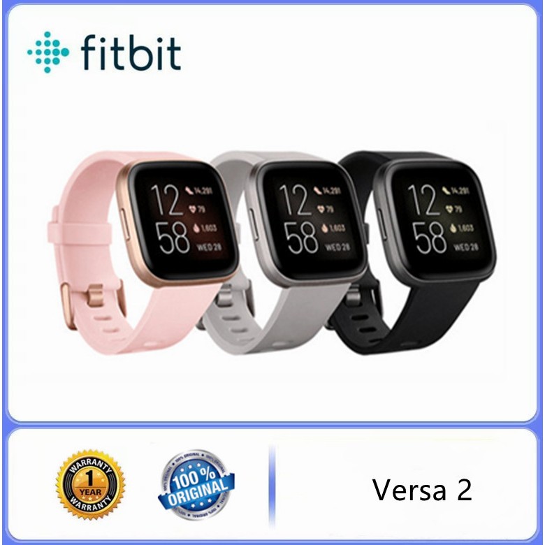 Fitbit Versa 2 Smart Watch Fitness Heart Rate Tracker Waterproof ...