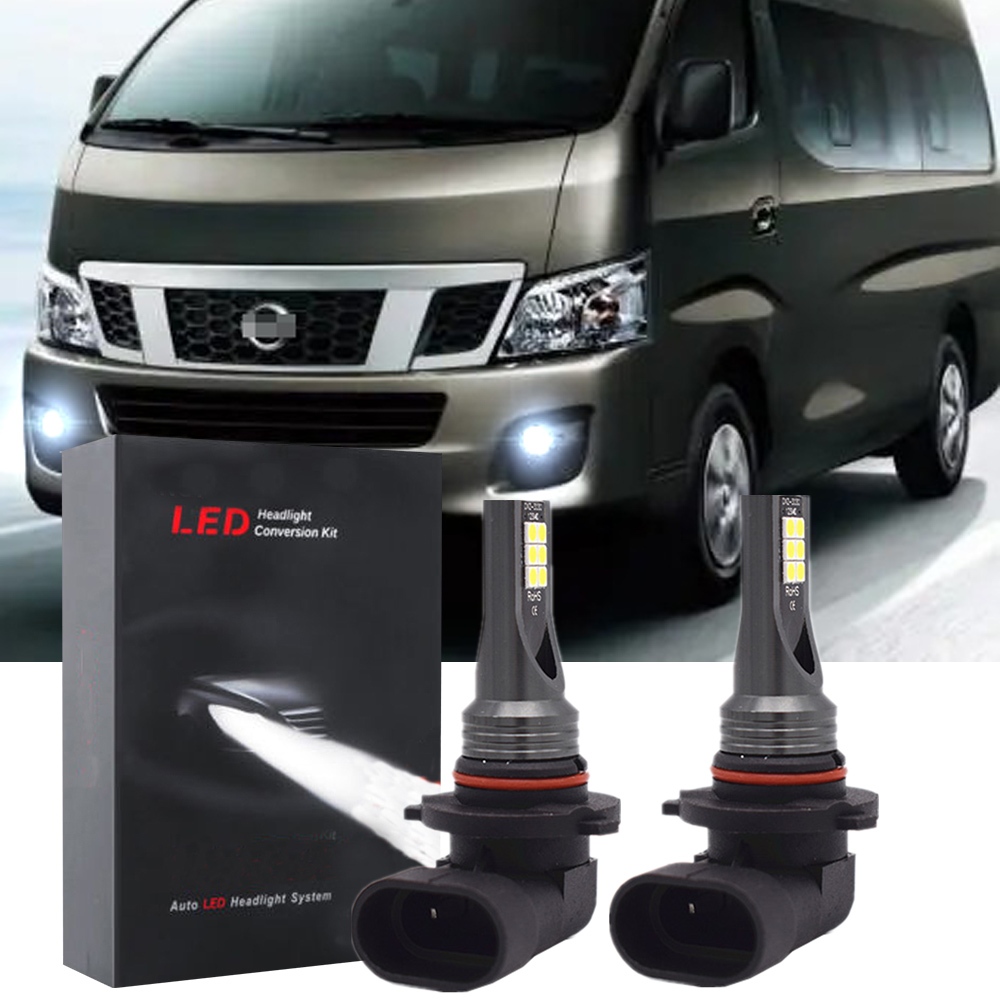 6000K white LED Front Fog Light Bulbs 12V-24V set of 2 FOR Nissan Urvan NV350 2008-2017 (Fog ...