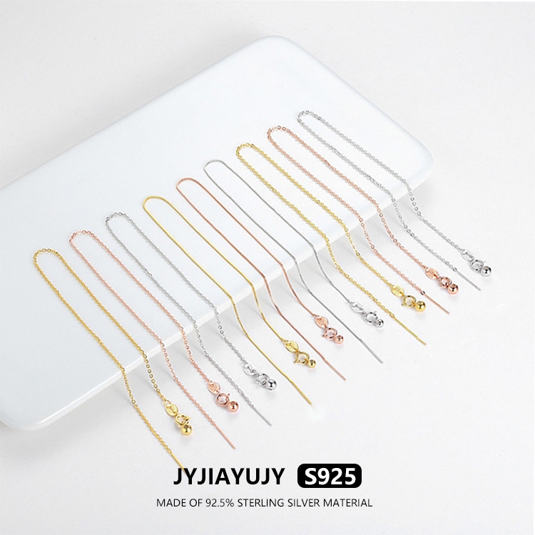 JYJIAYUJY 100% Whole Original Sterling Silver S925 20CM Bracelet For DIY Multiple Types In Stock ...