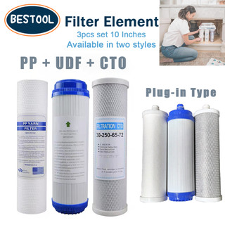 PP / UDF / CTO 10 inches 3 Stage Filters replacement Universal Filter ...