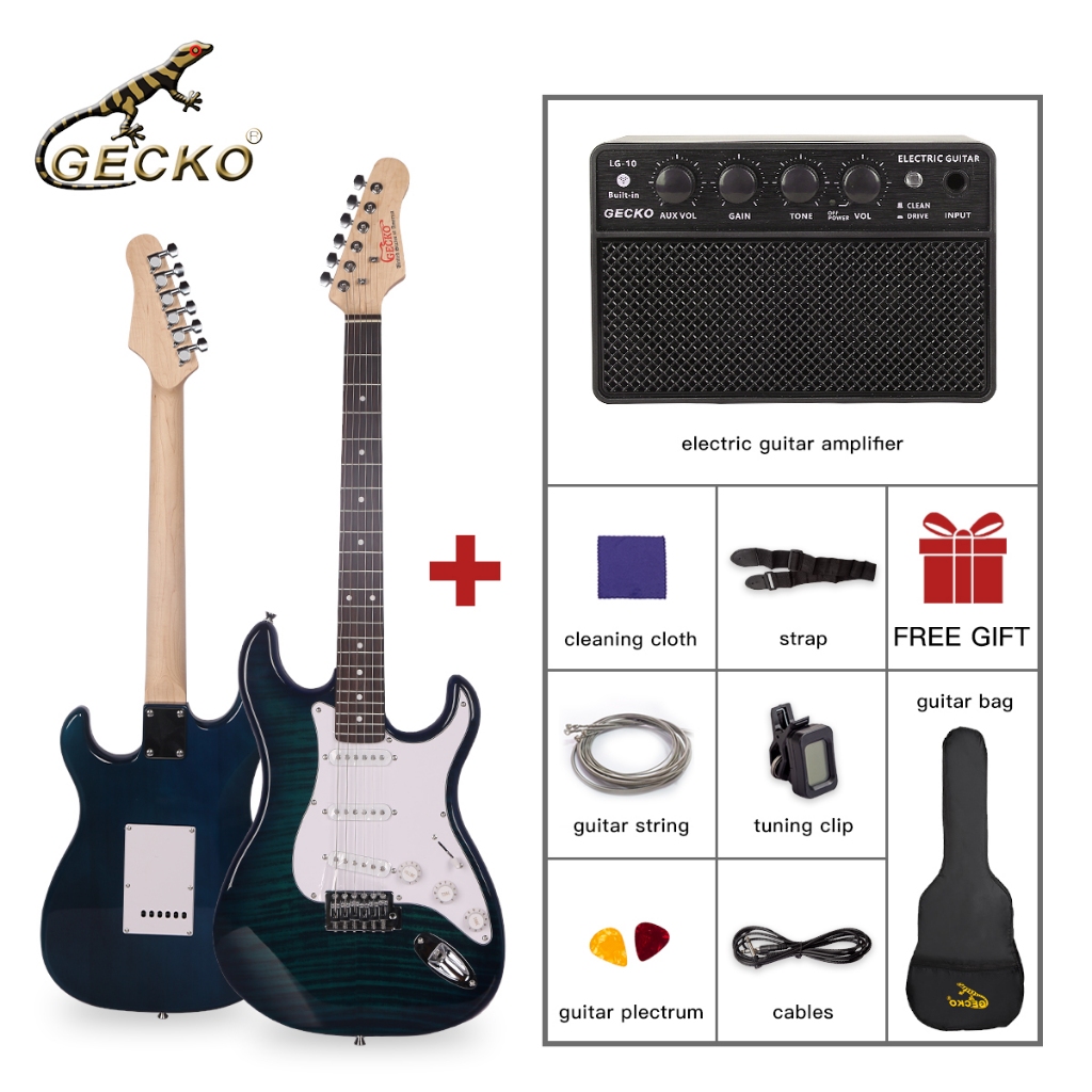 GECKO electric guitar beginner novice entry jazz single shake electric ...