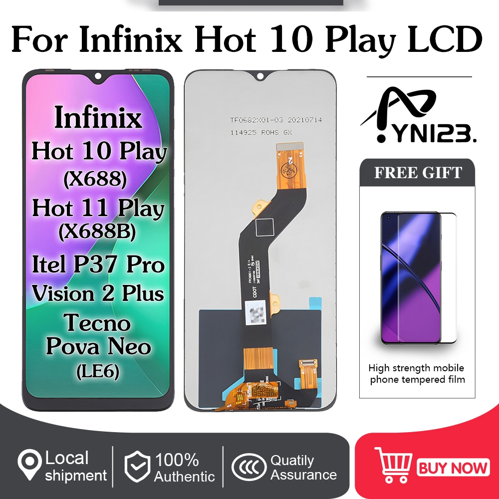 For Infinix Hot 10 Play X688 Hot 11 Play X688B Itel P37 Pro Itel Vision ...