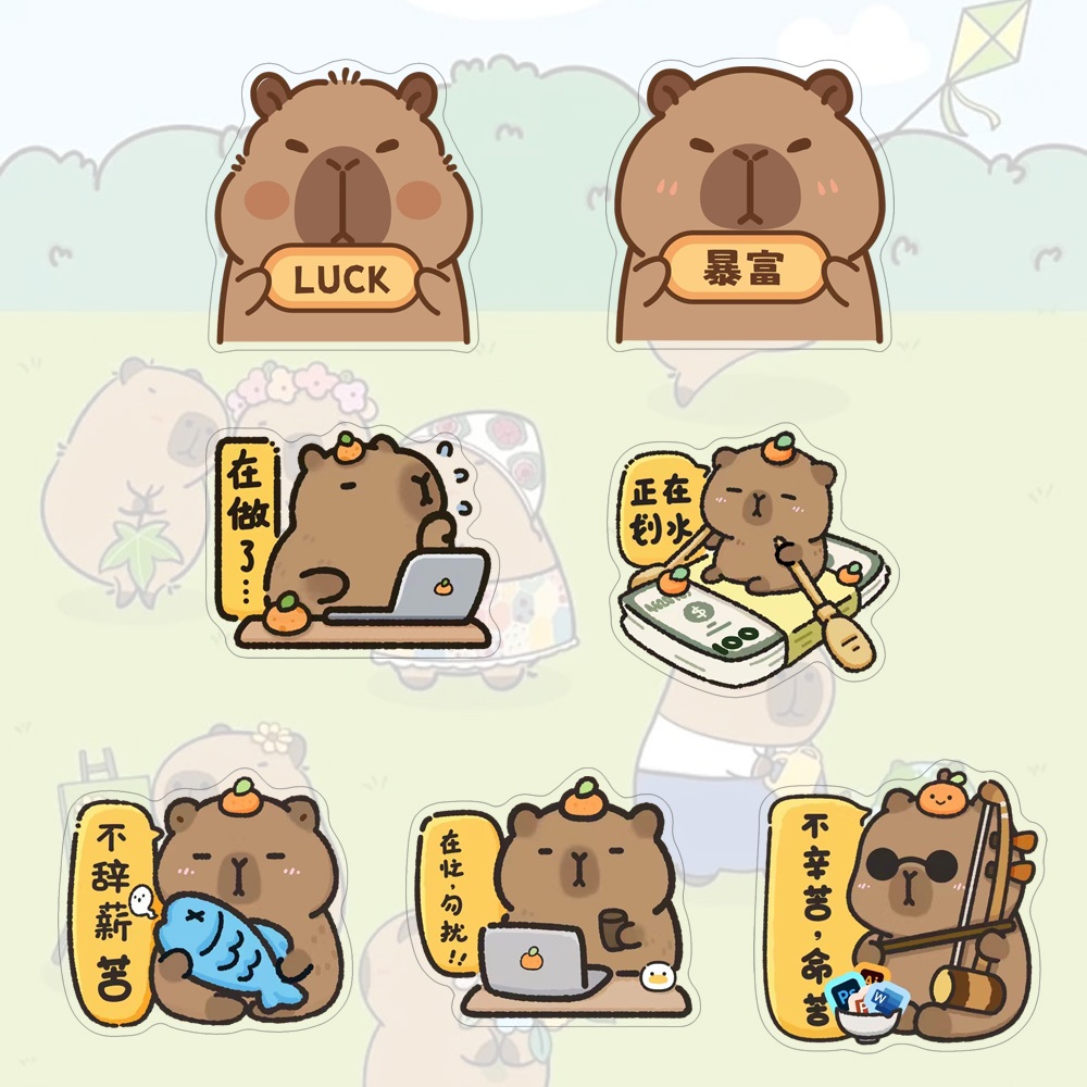 Acrylic Brooch Capybara Cartoon Anime Peripheral Cute Bag Decorative ...
