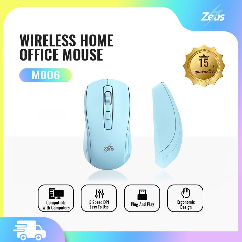 Zeus M-006 Wireless Mouse 3 DPI Adjustment 3 Colors Ergonomic Design ...