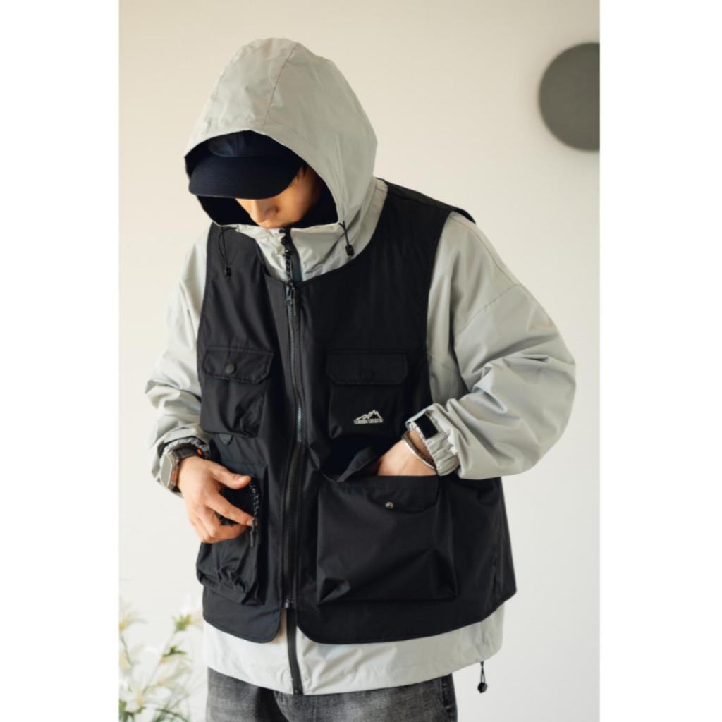 2024 Japanese Style Functional Tactical Men's Vest Multi-pocket Outer ...