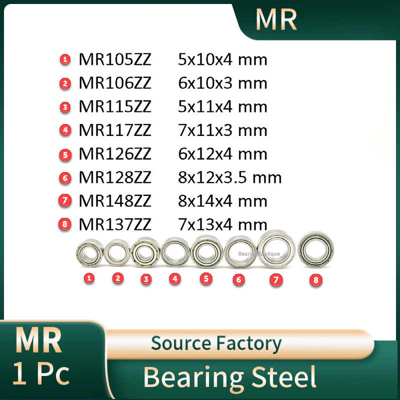 Bearing MR105ZZ MR106ZZ MR115ZZ MR117ZZ MR126ZZ MR128ZZ MR148ZZ 676ZZ ...