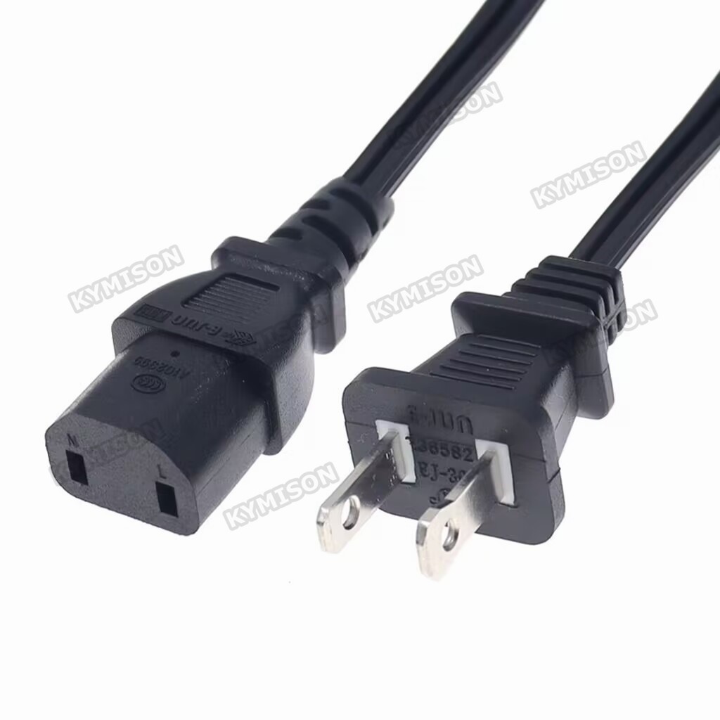 Universal 2-Prong Polarized Male to IEC C17 Female Extension Cord 1.8m ...