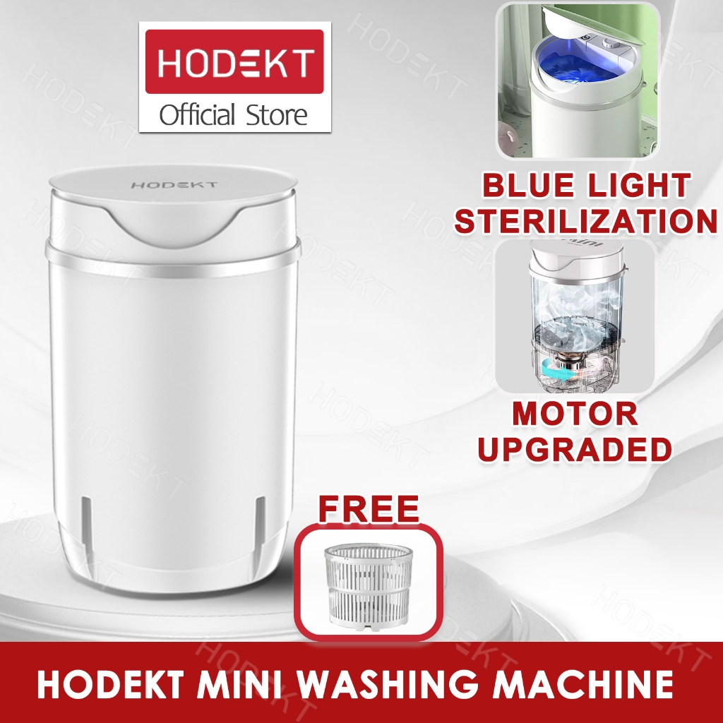 HODEKT Mini Portable Washing Machine With Dryer Blue Light ...