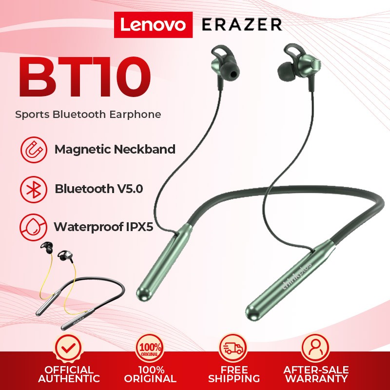 Lenovo BT10 TWS In-Ear Bluetooth 5.2 Long endurance Wireless Earbuds ...