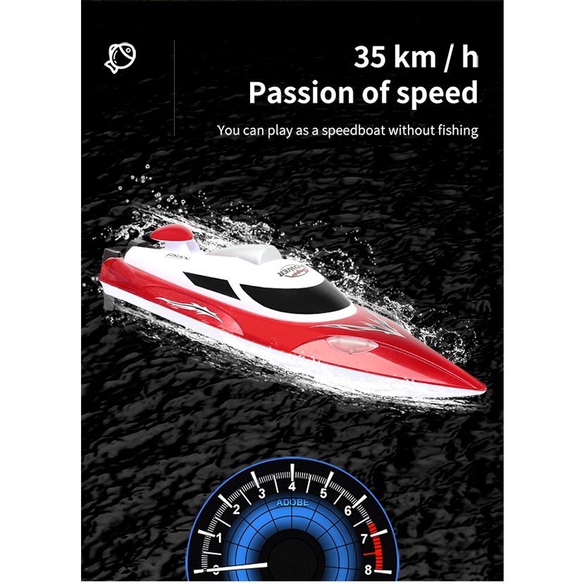200m Remote Control Boat HJ809 Remote Control Trailer Boat Fishing Boat ...