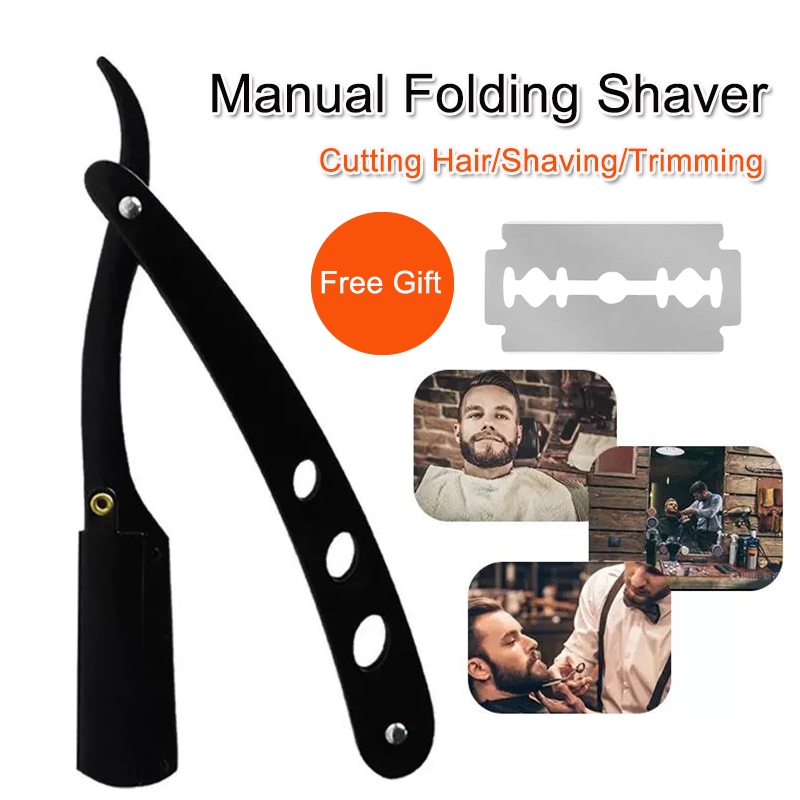 Labaha Folding Barber Razor Shaver Edge Manual Steel Trimming Beard ...