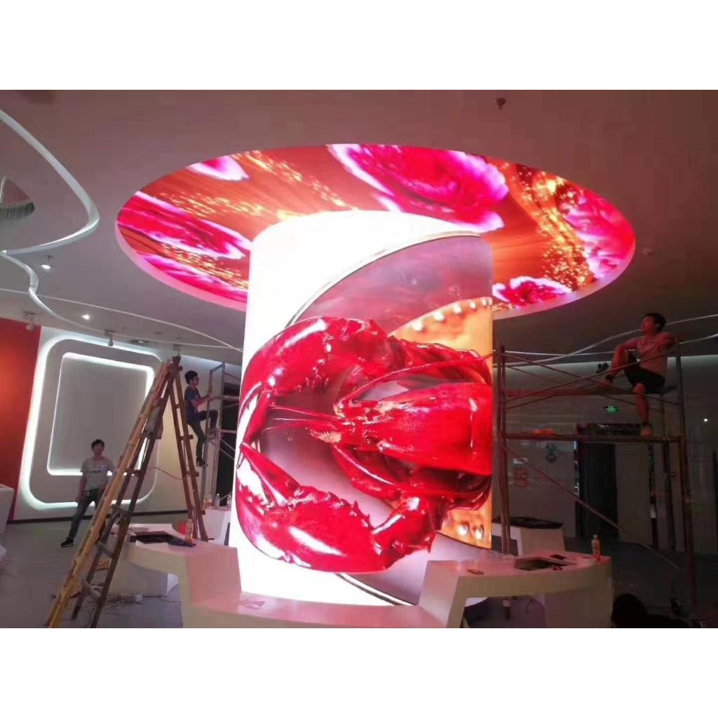 P3.076 320*160mm LED Flexible module LED cylindrical screen soft module ...