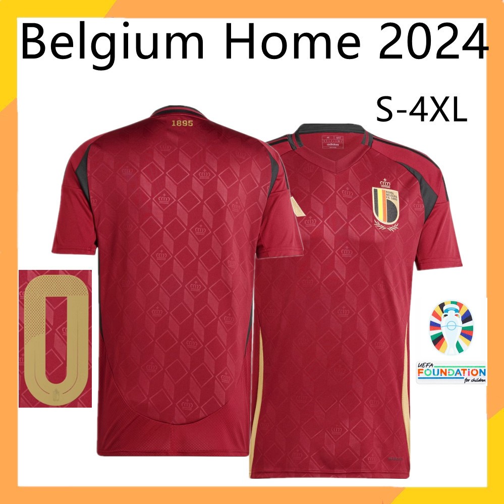 Belgium Jersey Home 2024 Size S-4XL Men Football Jersey | Shopee ...