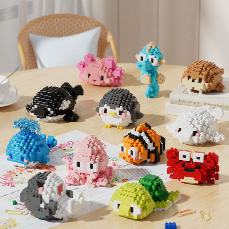 Cartoon Cartoon Ocean Pet Building Blocks Diamond Small Particles ...