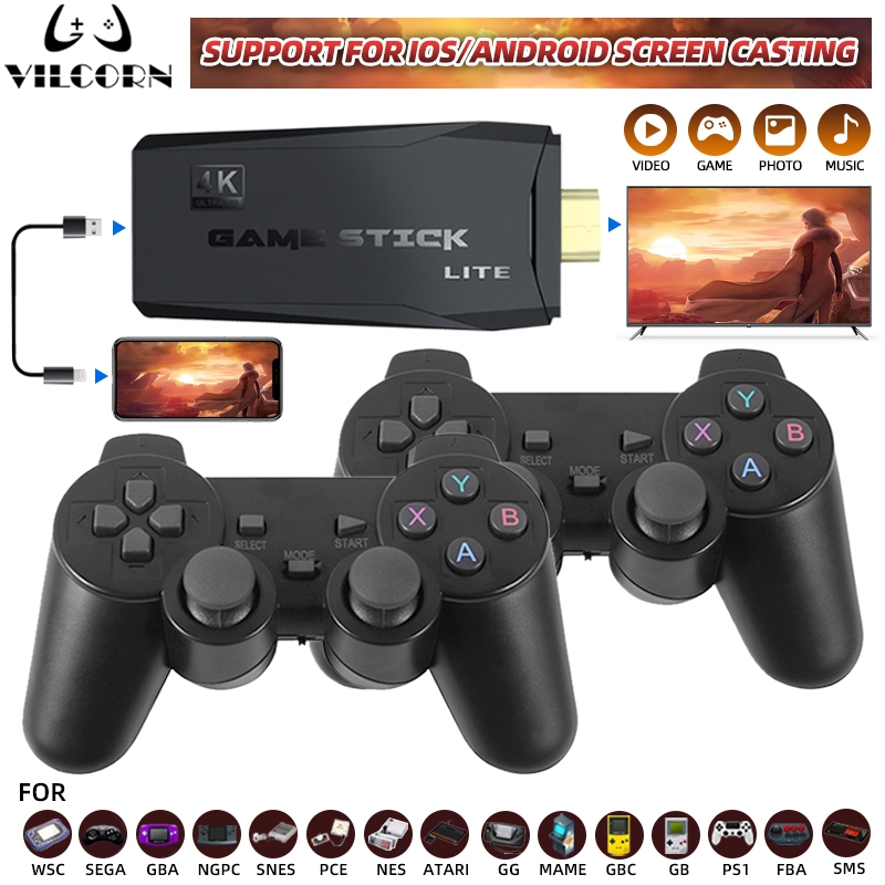 New Game Stick 4K Retro Video Game Console 40000 Games For PS1/GBA/SFC ...