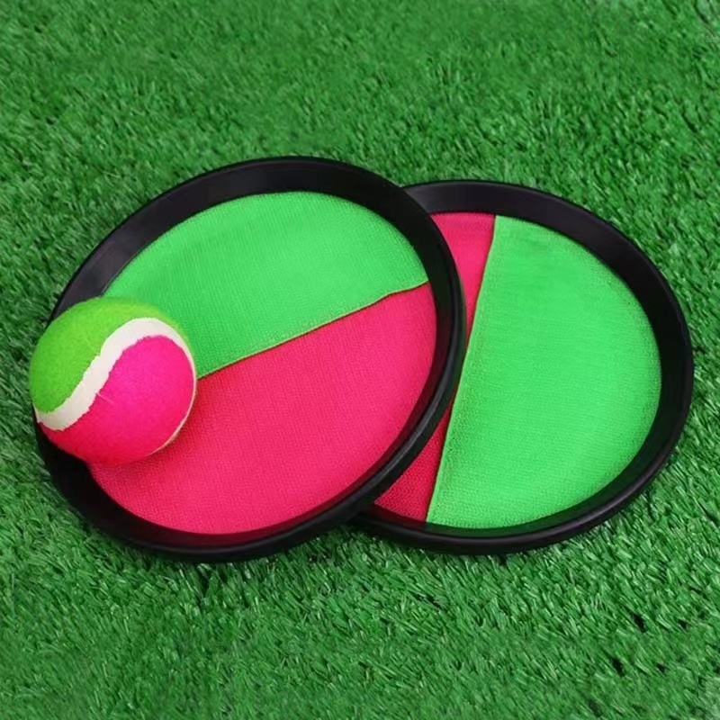 Velcro Ball and Catch Game: Ball Catch Set with 2 Paddles with 1 Ball ...