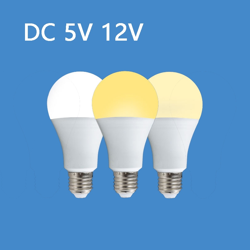 E27 DC 5V 12V Tri-Color Ball Shape High Brightness LED Bulb Lamp ...