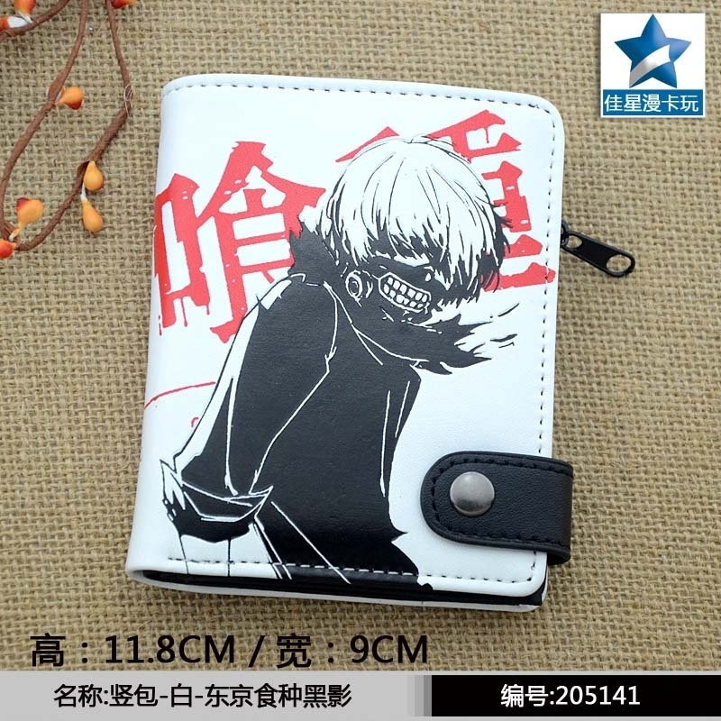 Anime Tokyo Ghoul kaneki ken Bifold Wallets Men Card Holders Coin Purse ...