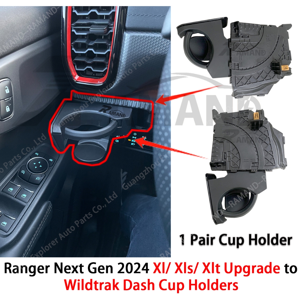 Ranger 2024 wildtrak Cup Holders one pair, Ranger Next Gen T9 xl xls ...
