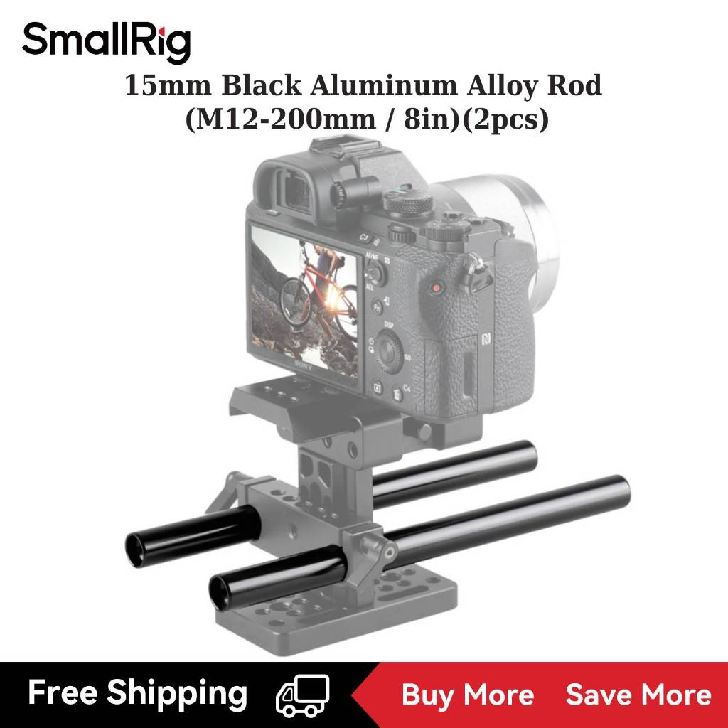 SmallRig 15mm Black Aluminum Alloy Rod 100mm/200mm/300mm/400mm #1049 #1051 #1053 #1054 | Shopee ...