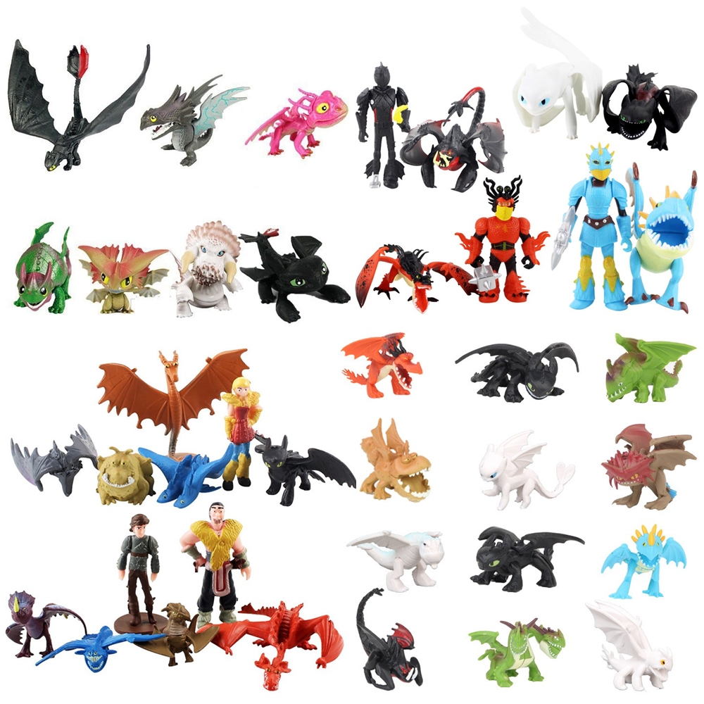 6 Style 8Pcs/12Pcs/Set Anime How To Train Your Dragon Figure Hiccup ...