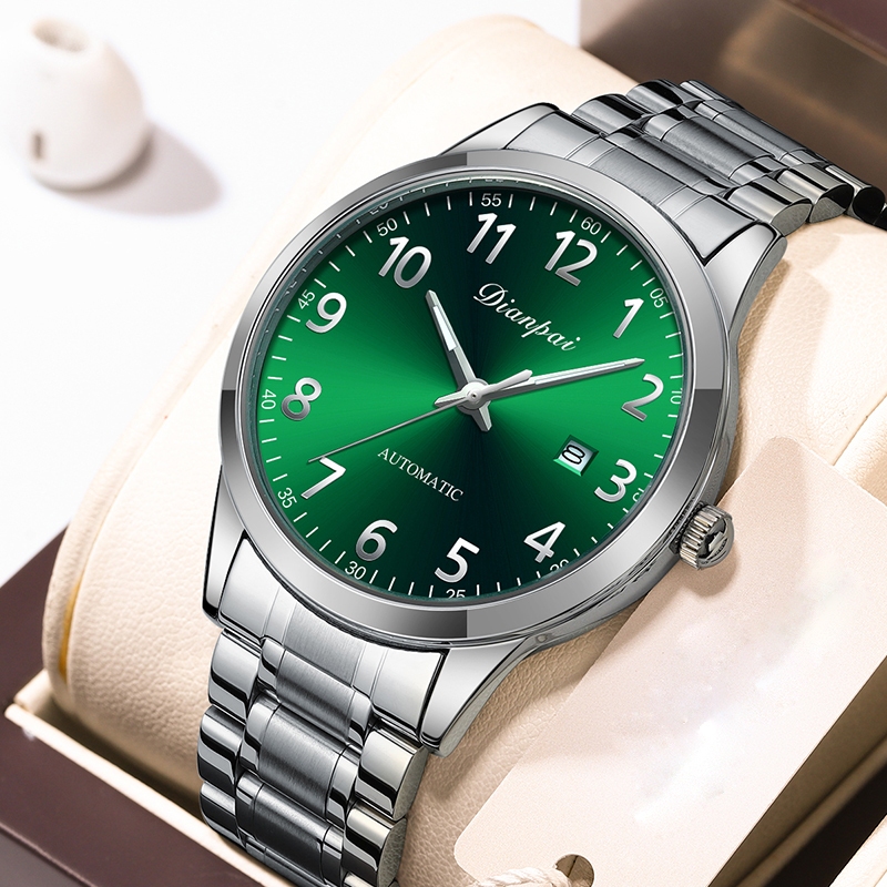 DIANPAI New Fully Automatic Mechanical Watch Original Stainless Steel Minimalist Digital Scale ...