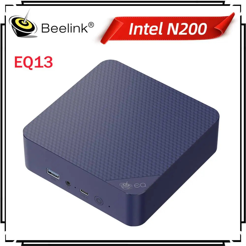 Beelink Mini PC EQ13 Intel N200 DDR4 Dual SSD 4K Dual HDMI Dual Lan WIFI6 BT5.2 Quiet Office ...
