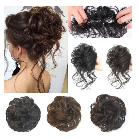 Wig Meatball Hair Bud Head Curly Bag Matt High Temperature Silk Rubber ...