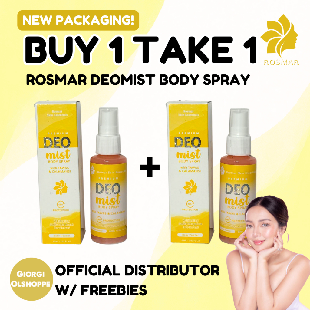BUY 1 TAKE 1 | ROSMAR DEO MIST | NEW PACKAGING for body odor whitening ...