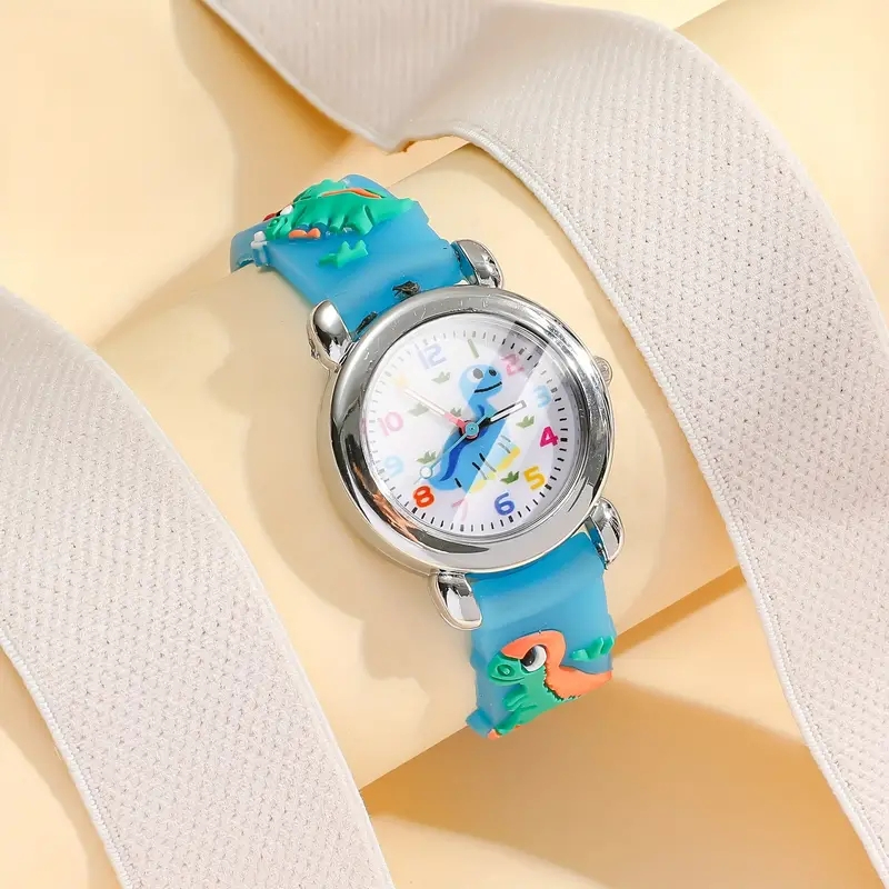 Children's Cartoon Quartz Watch Kids Colorful Cute Little Dinosaur ...