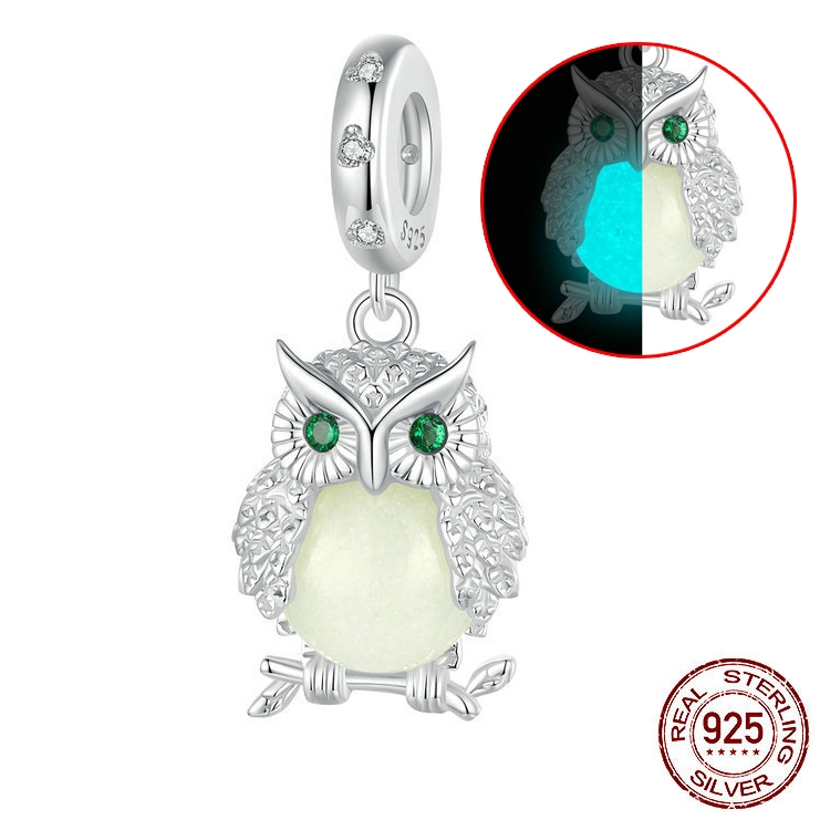 925 silver owl charm women girl pendant charms | Shopee Philippines