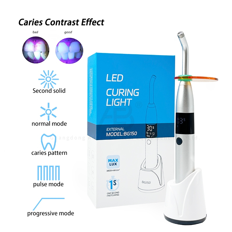 BG150 Dental LED Curing Light Metal Head 1S Cure 3 Modes 4000mw/cm2 Caries can be detected ...