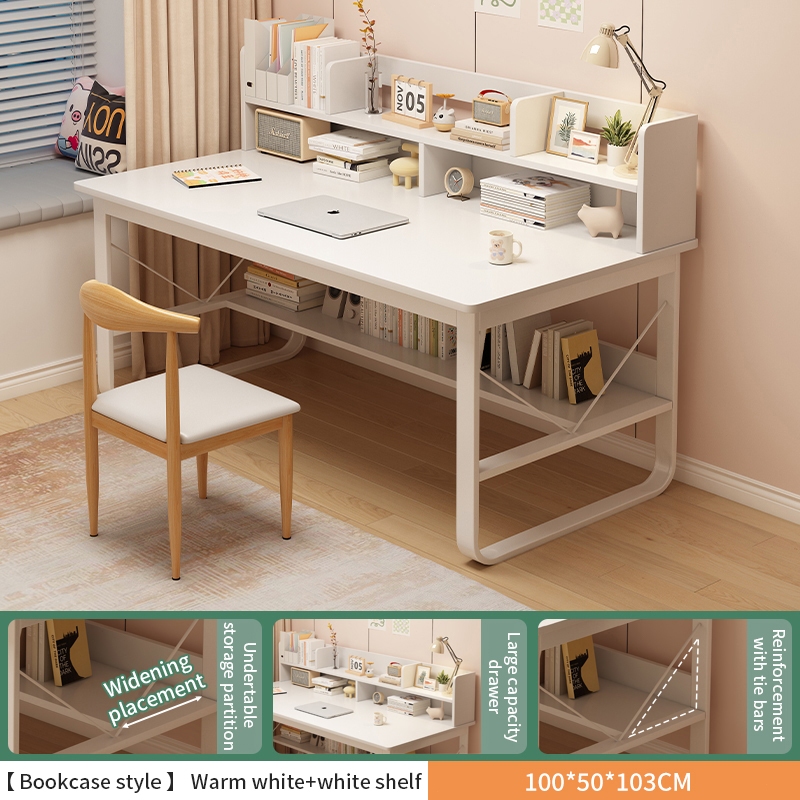 【Low Price Discount】discount Desk Study Table Computer Desk Bookshelf ...