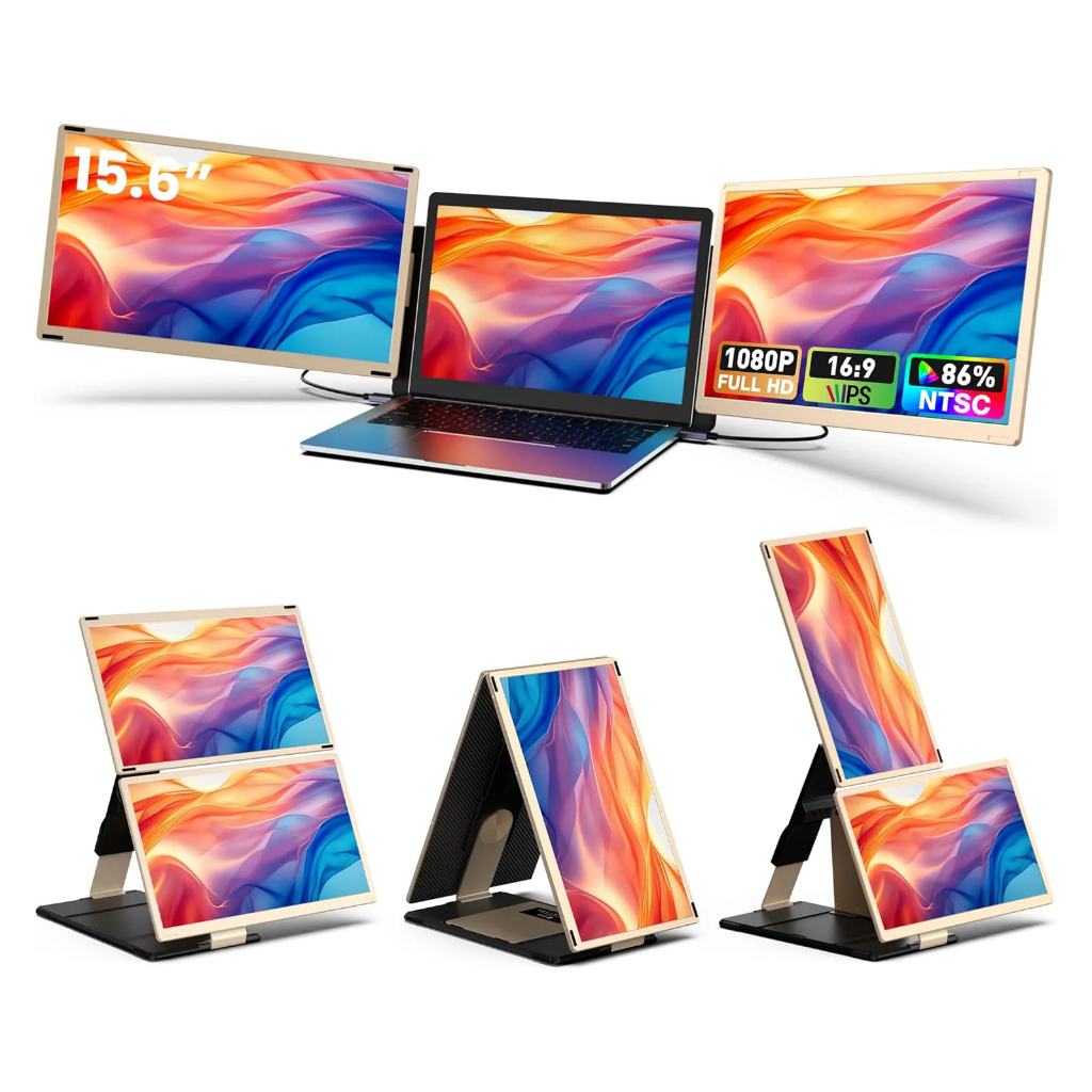 Upgraded 15.6" Laptop Screen Extender,FHD 1080P IPS Triple Laptop ...