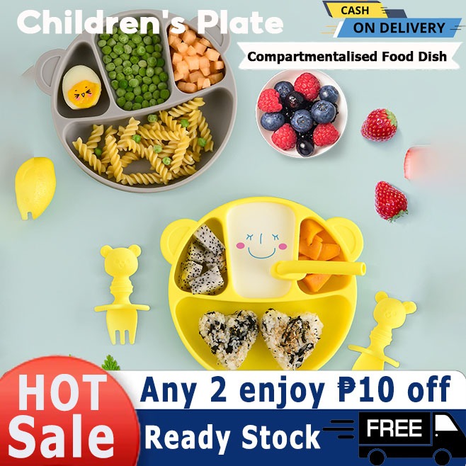JJ One-piece complementary eating compartment silicone children's ...