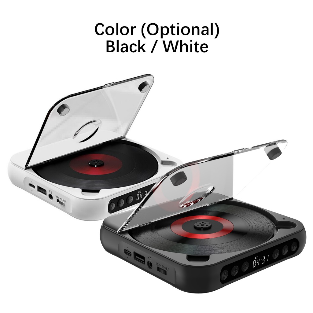 CD Player Portable BT Music Player CD Runner with Dustproof Cover 6 ...