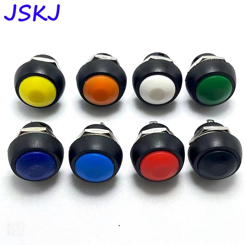 1/5Pcs 2Pin Mini Switch 12mm 1A Waterproof Switch Pbs33b 12v Momentary ...
