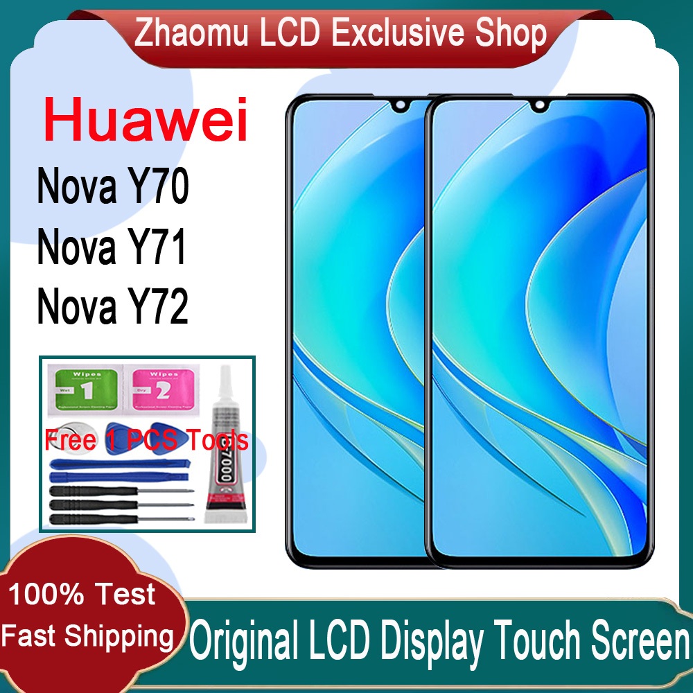 Original Huawei Nova Y70 Y71 Y72 LCD Display Touch Screen With Frame Replacement | Shopee ...
