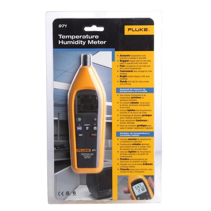 Fluke 971 Temperature Humidity Meter Temperature -20°C to 60°C (-4°F to ...