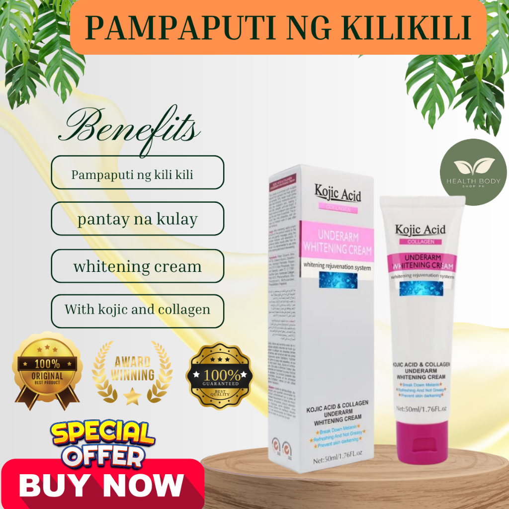 AUTHENTIC KOJIC ACID COLLAGEN UNDER ARM - Body Creams Armpit Whitening Cream pampaputi ng ...