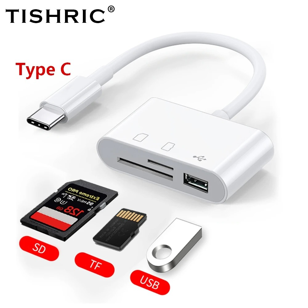 Type C Card Reader Type C Android Phone Computer Multi Function Otg2 0 Sd Tf U Disk Shopee