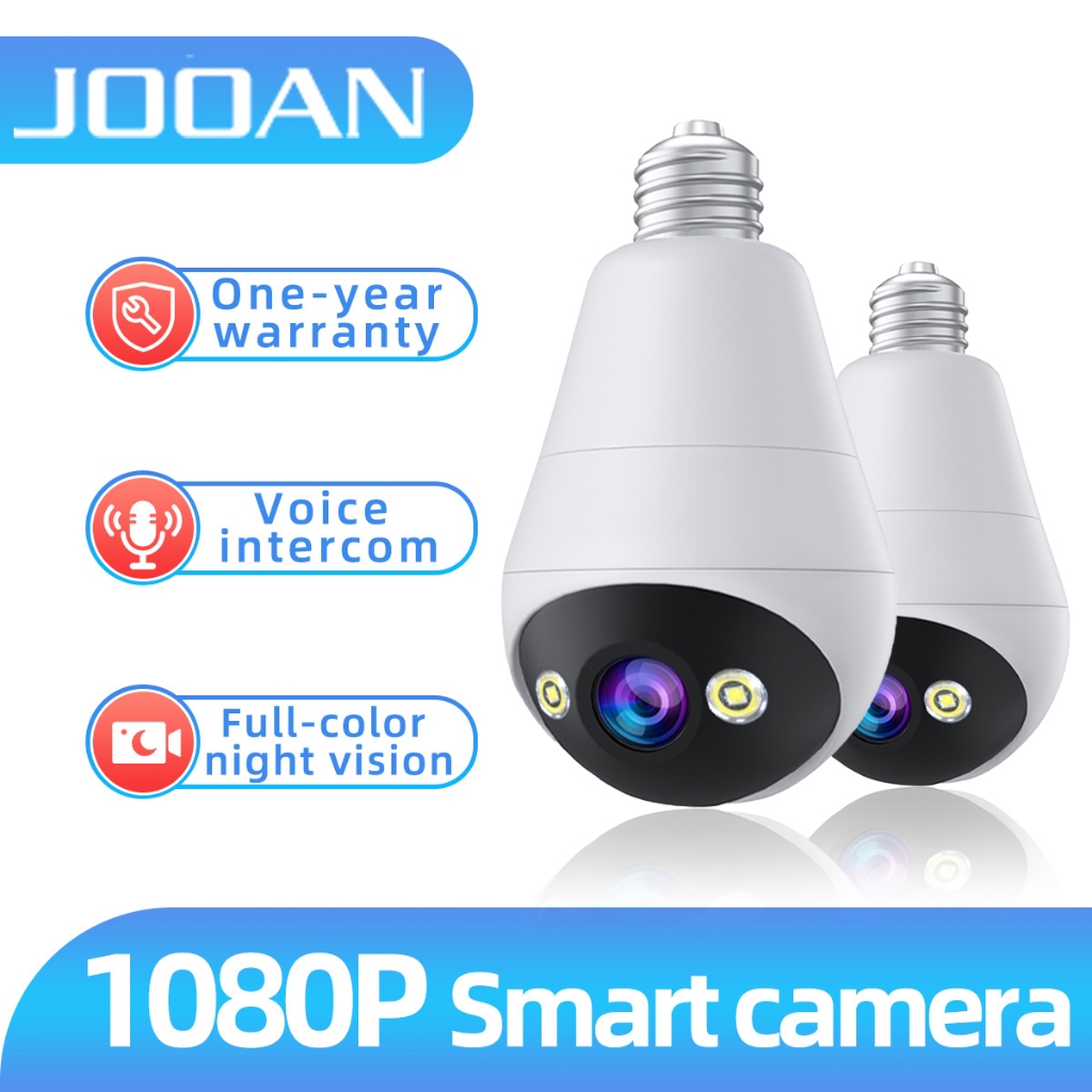 Jooan cctv light bulb camera wifi connect to cellphone with 360 ...