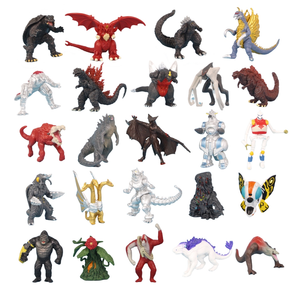 24Pcs/Set 5-8cm Anime Godzilla vs. Kong Figure Gold King Ghidorah ...