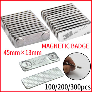 100/200/300pcs Magnetic Badge Nameplate/Adhesive Magnet/Name Tag ...