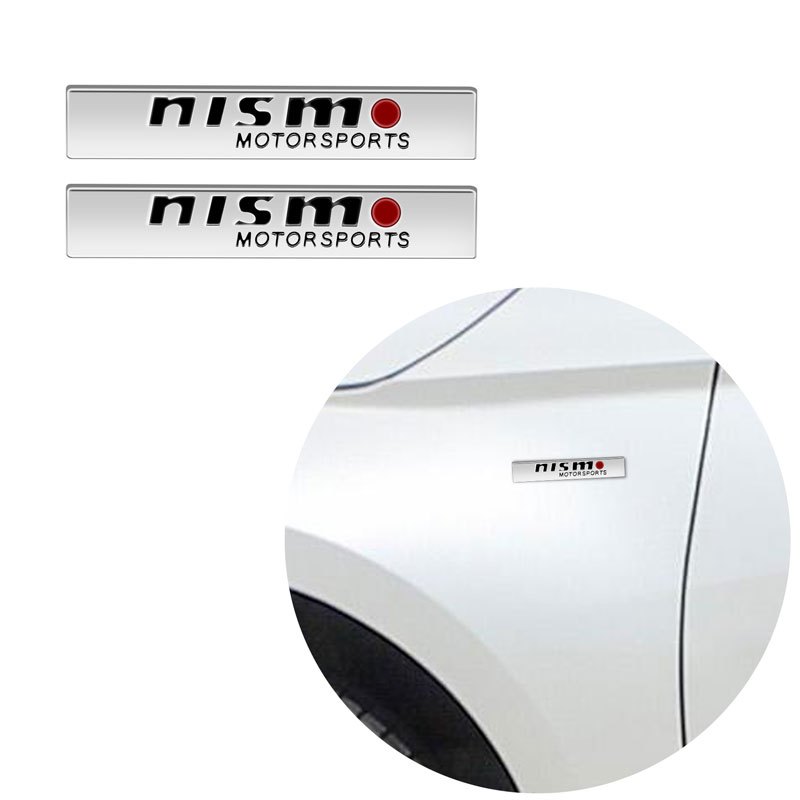 2PCS Small Metal NISMO MOTORSPORTS Logo Car Body Side Fender Sticker ...