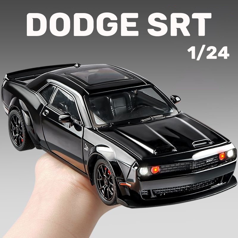 1:24 Scale Dodge Challanger SRT Alloy Car Model Diecast Car Sound Light ...