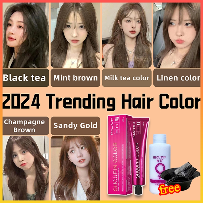 2024 Popular Colors Permanent Hair Color Set No Bleaching Free Oxidizer ...