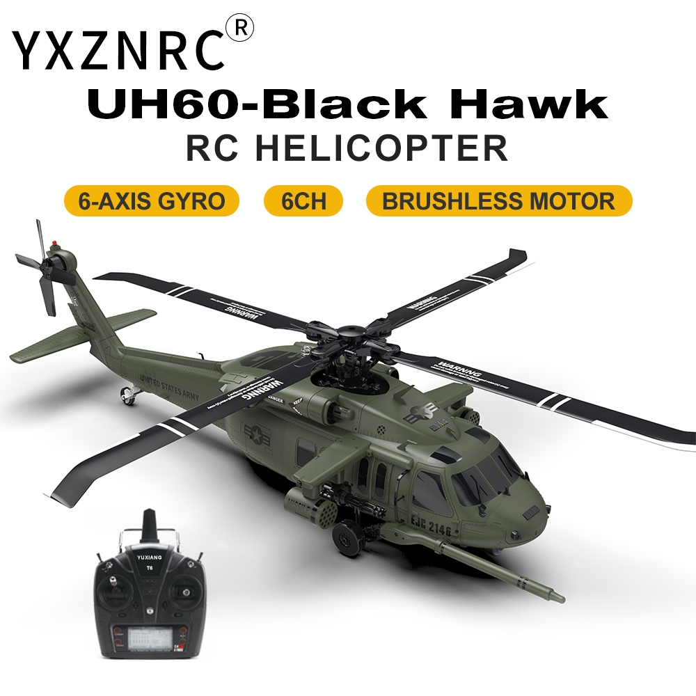 YXZNRC Yu Xiang UH60 Black Hawk RC Helicopter with 6-axis Gyro 2.4G 6CH ...