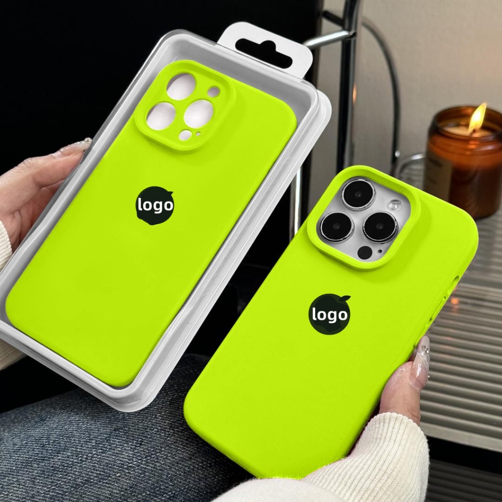 Fluorescent green Color - Official Liquid Silicone Case for Iphone 15 ...