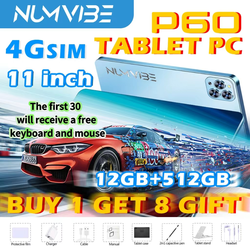 NUMVlBE P60 Tablet Android Original Computer Dual SlM Dual Standby 11 ...